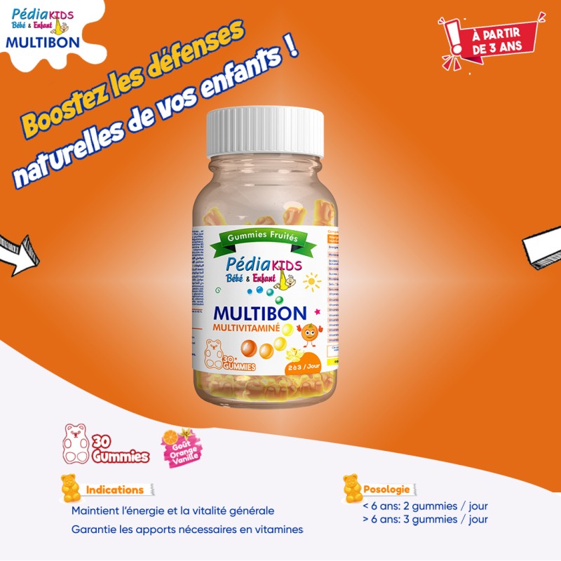 Pédiakids MULTIBON MULTIVITAMINÉ - 30 Gummies