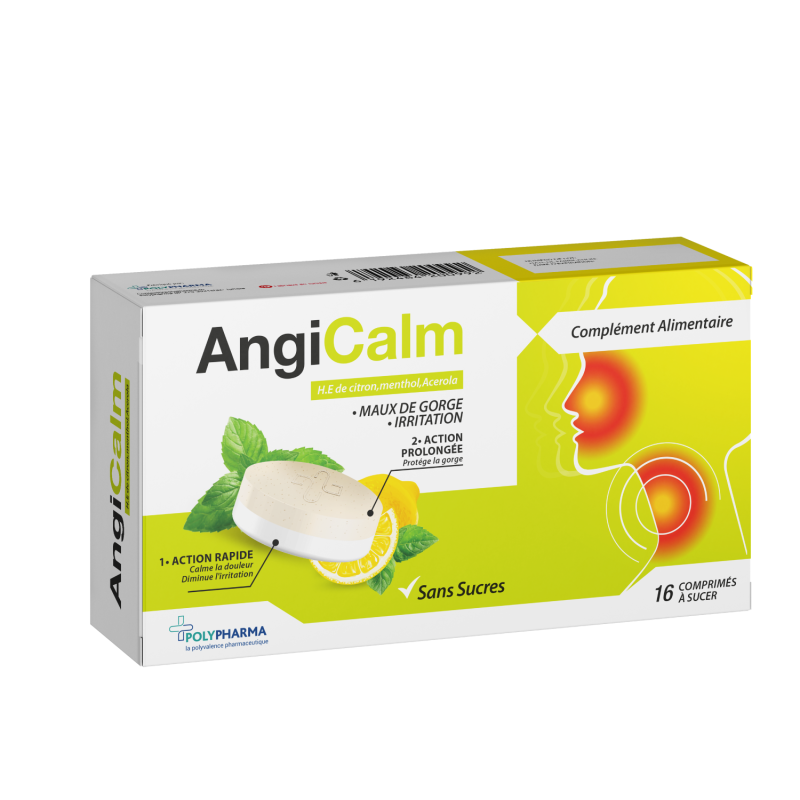 AngiCalm Citron & Menthe - Tablette à sucer
